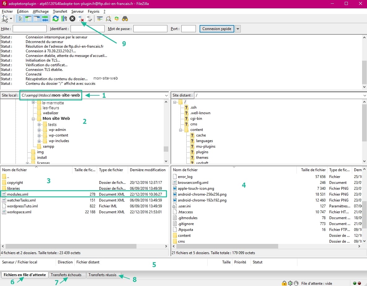 Se connecter au FTP grâce à Filezilla - WP Zen